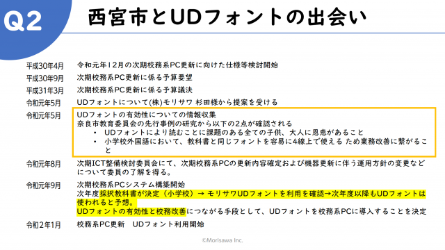 UDフォントセミナー2021 Day1「これからのICT教育に役立つUDフォントの活用事例〜西宮市の活用事例」 | FONT SWITCH PROJECT